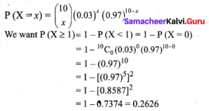 Samacheer Kalvi 12th Business Maths Solutions Chapter 7 Probability ...